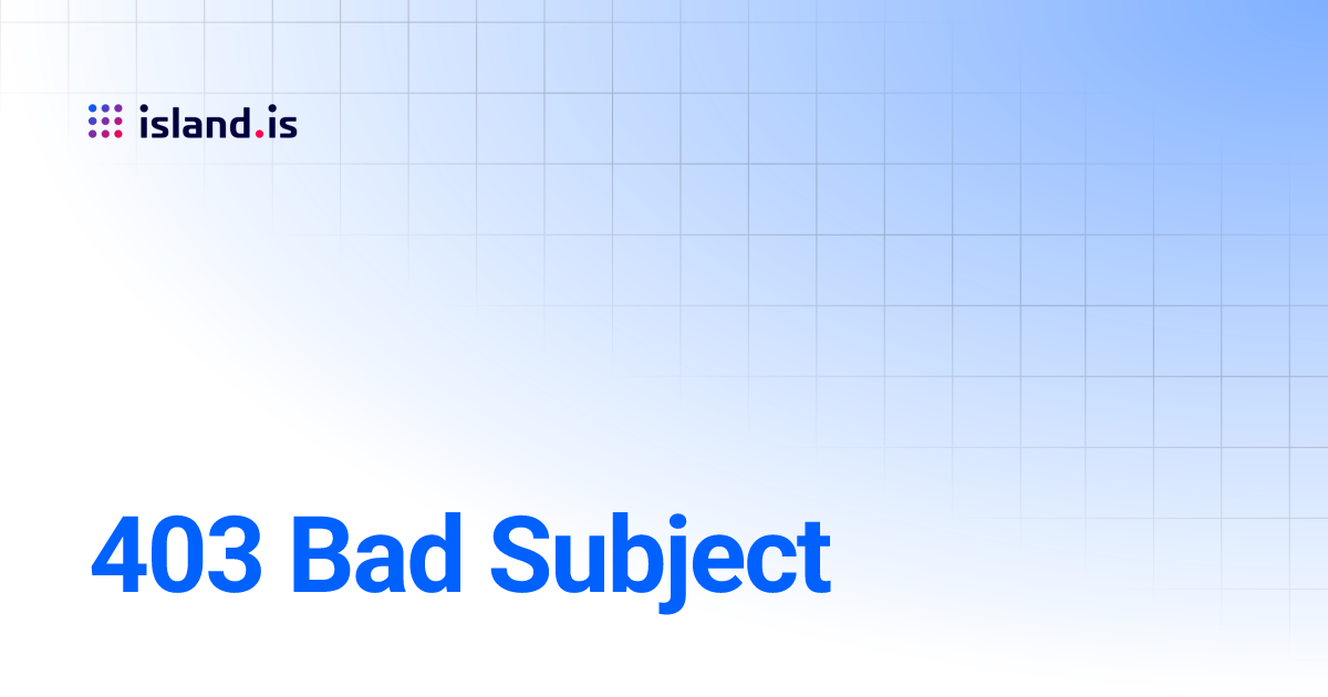 403 Bad Subject | Handbook